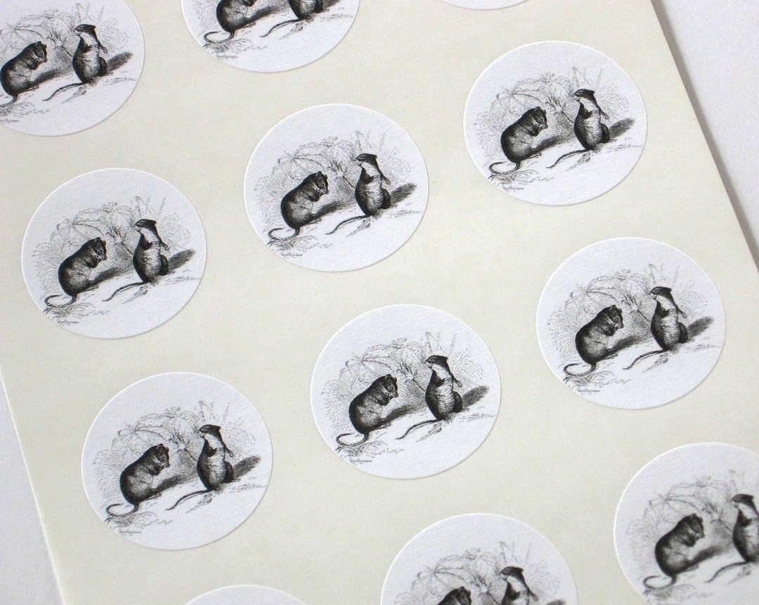 Mice Mouse Stickers One Inch Round Seals - Etsy