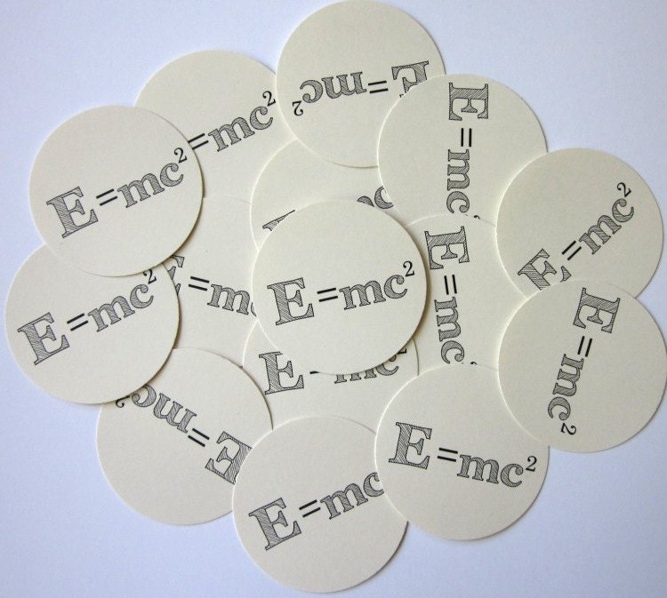E Mc2 Tags Round Paper Gift Tags Set of 10 | Etsy