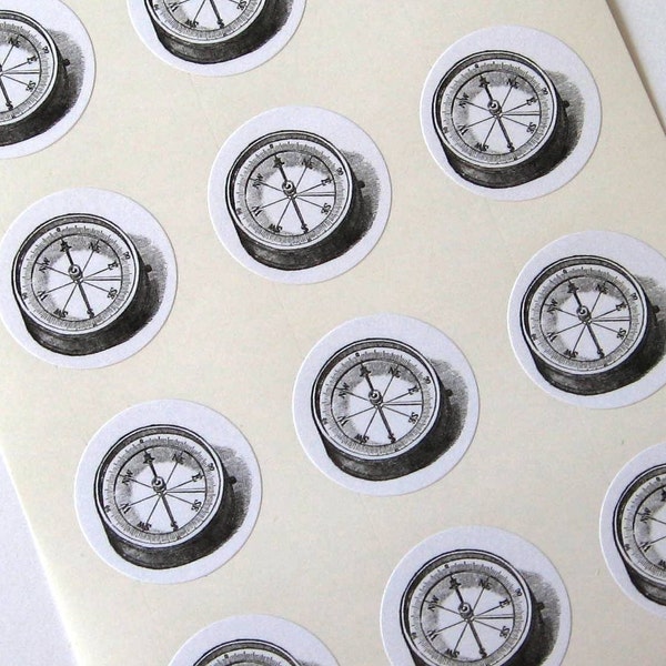 Compass Stickers - Etsy