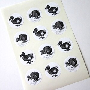 Dodo Bird Stickers One Inch Round Seals - Etsy