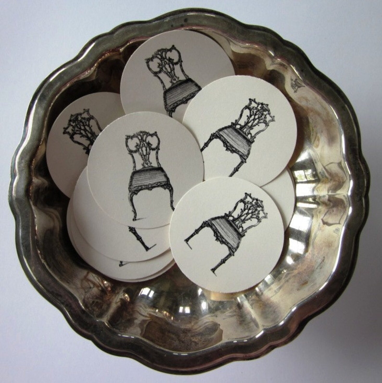 Vintage Chair Tags Round Gift Tags Set of 10 - Etsy