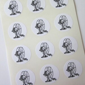 Vintage Fan Stickers One Inch Round Seals - Etsy