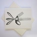Flatware Knife Spoon Fork Cards Set of 10 in White or Light Ivory With ...