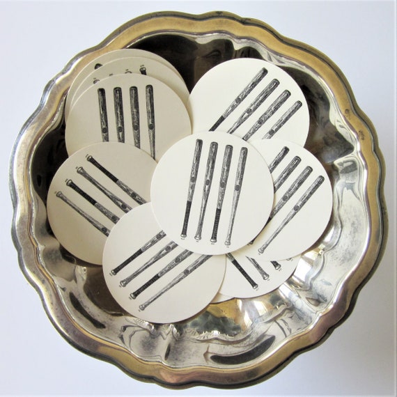 Baseball Bat Tags Round Paper Gift Tags Set of 10 - Etsy