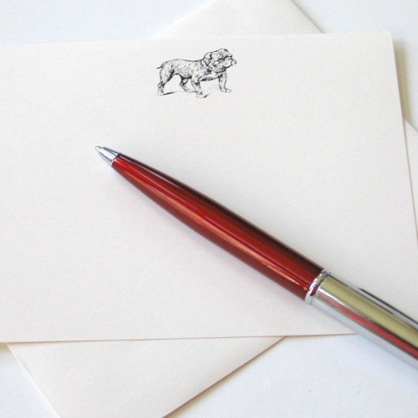 Bulldog Note Cards - Etsy
