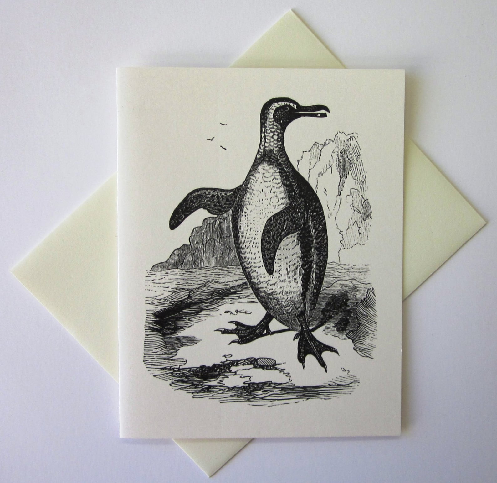 Penguin Note Cards Stationery Set of 10 Cards - Etsy