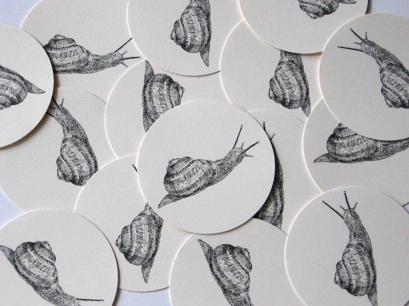 Snail Tags Round Gift Tags Set of 10 | Etsy