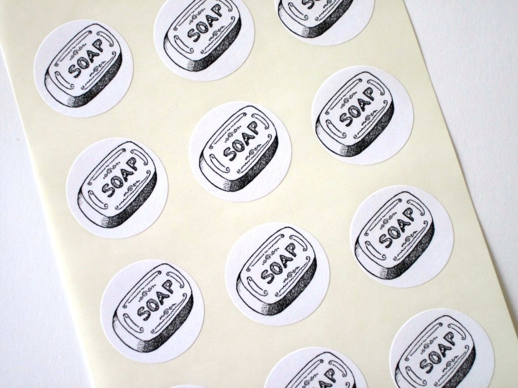 Vintage Soap Bar Stickers One Inch Round Seals - Etsy