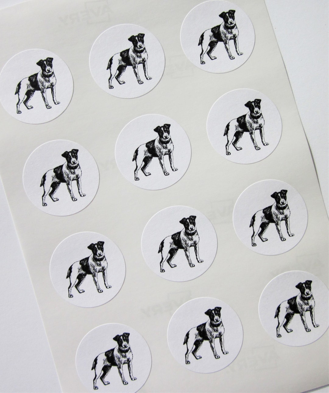 Fox Terrier Dog Stickers One Inch Round Seals - Etsy