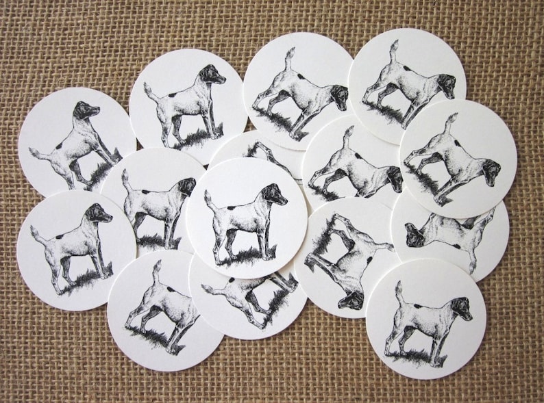 Jack Russell Terrier Dog Tags Round Paper Gift Tags Set of 10 - Etsy