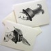 Ladies With Fancy Hats Cards Set of 10 in White or Light Ivory With ...
