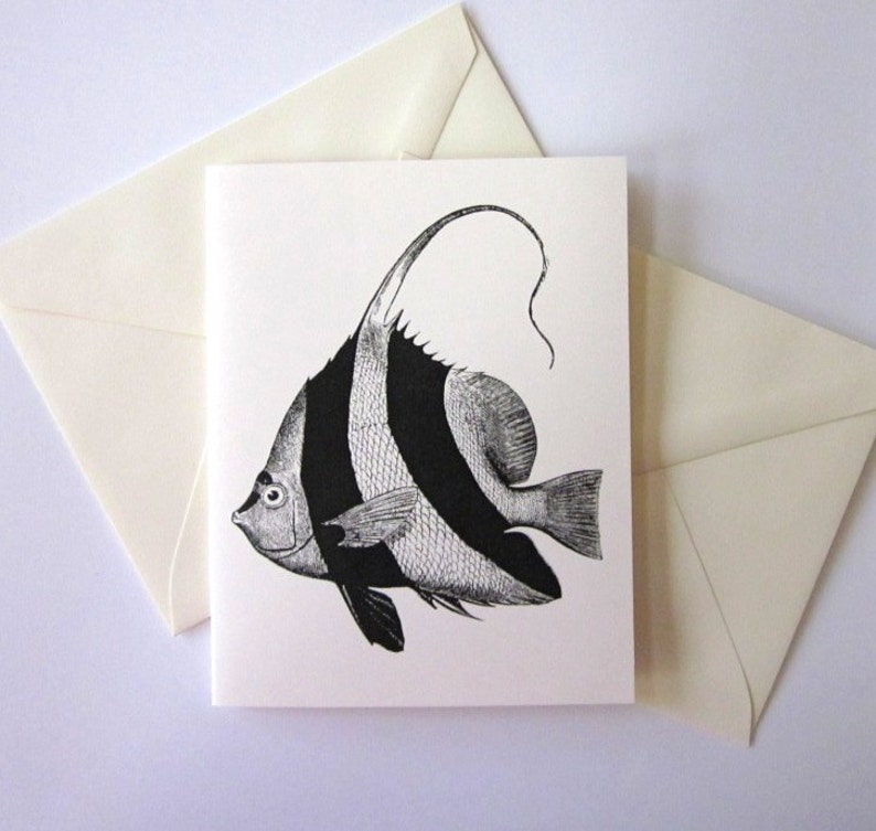 Angel Fish Note Cards Set of 10 With Matching Envelopes - Etsy