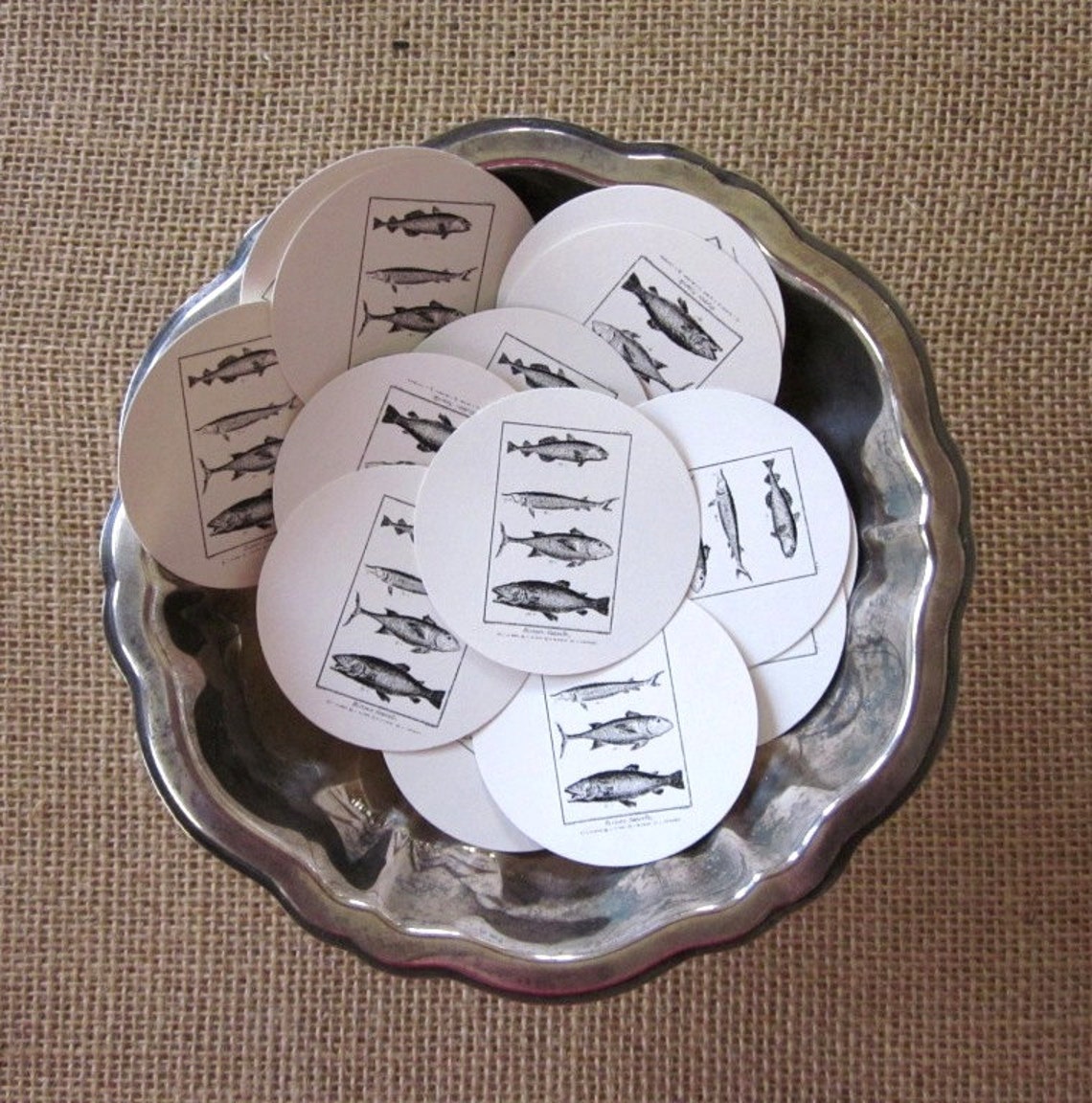 Fish Tags Round Paper Gift Tags Set of 10 - Etsy
