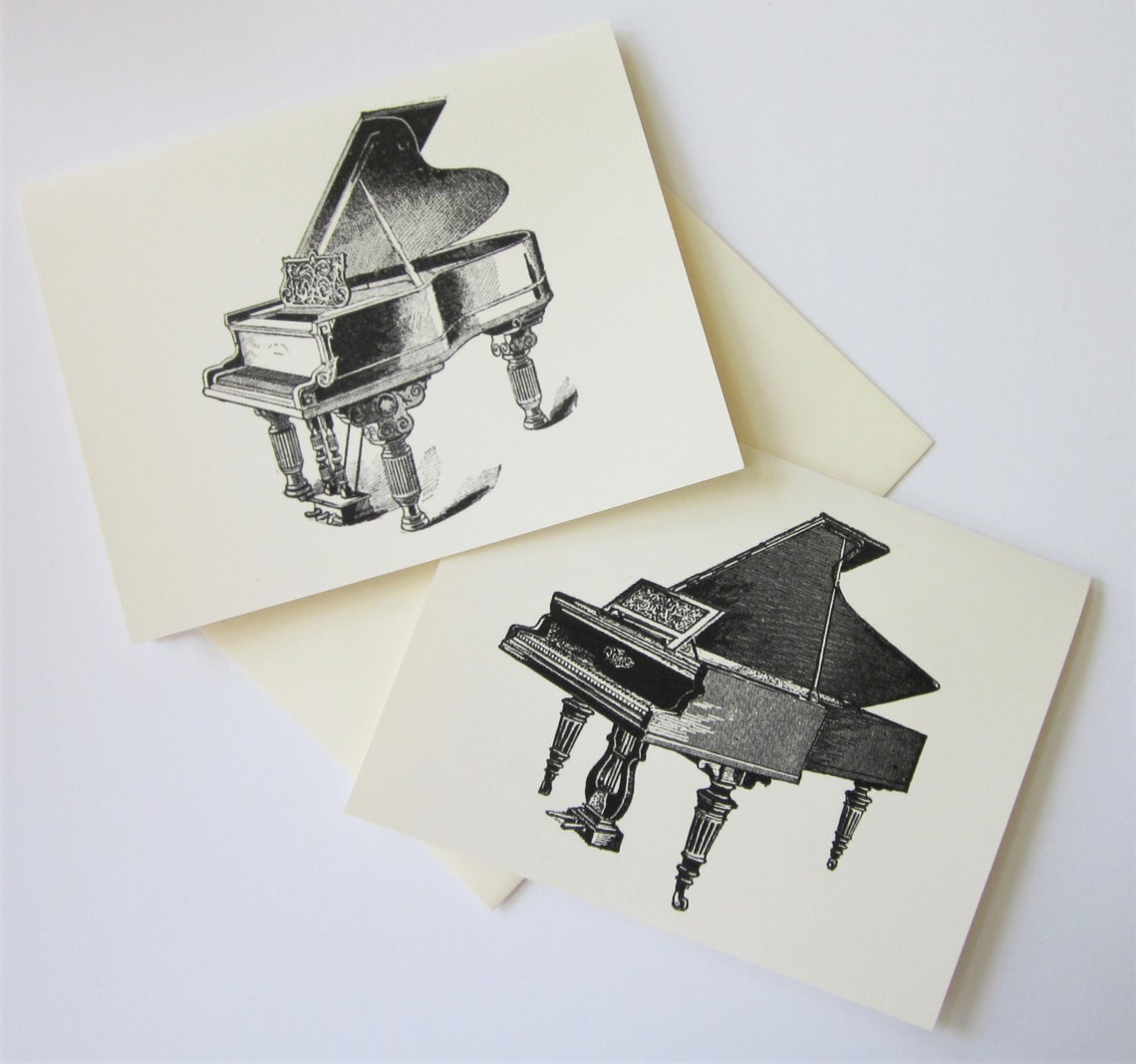 Piano Note Cards Set of 10 With Matching Envelopes - Etsy