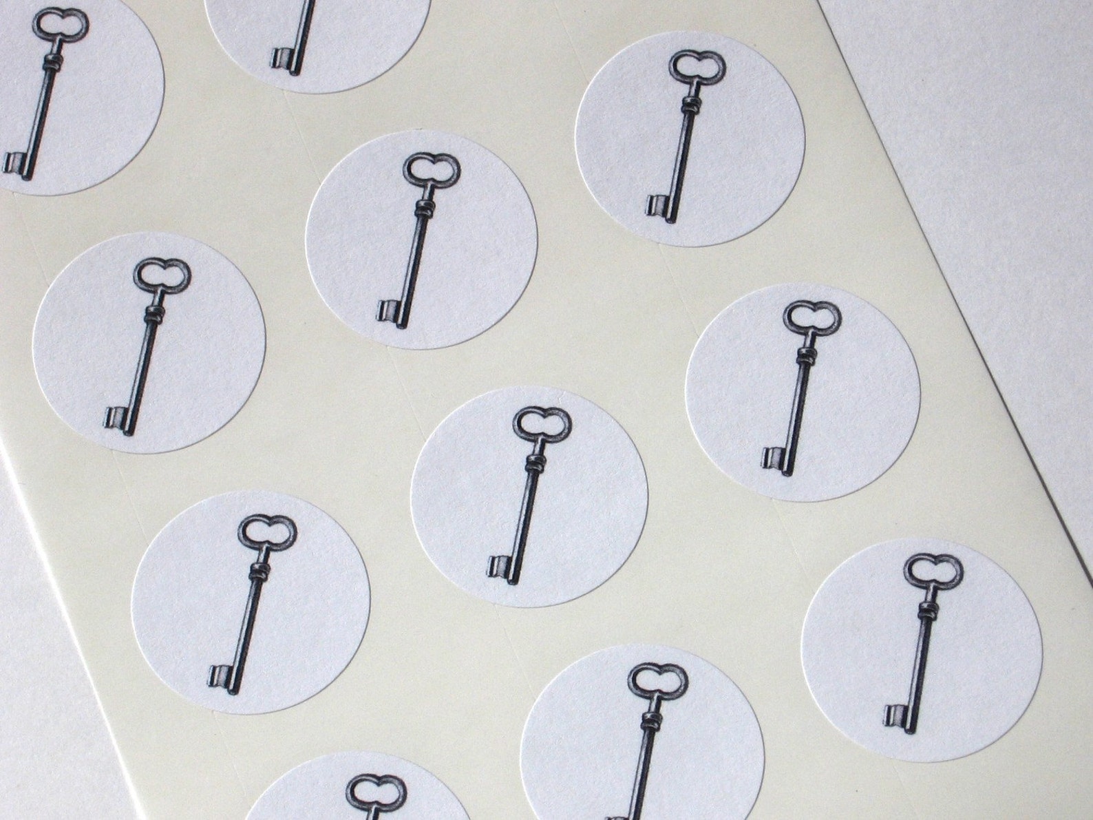 Key Stickers One Inch Round Seals | Etsy