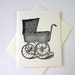 Vintage Baby Carriage Pram Cards Set of 10 in White or Light Ivory With ...