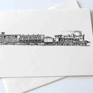 Vintage Train Notecards - Set of Ten - Etsy
