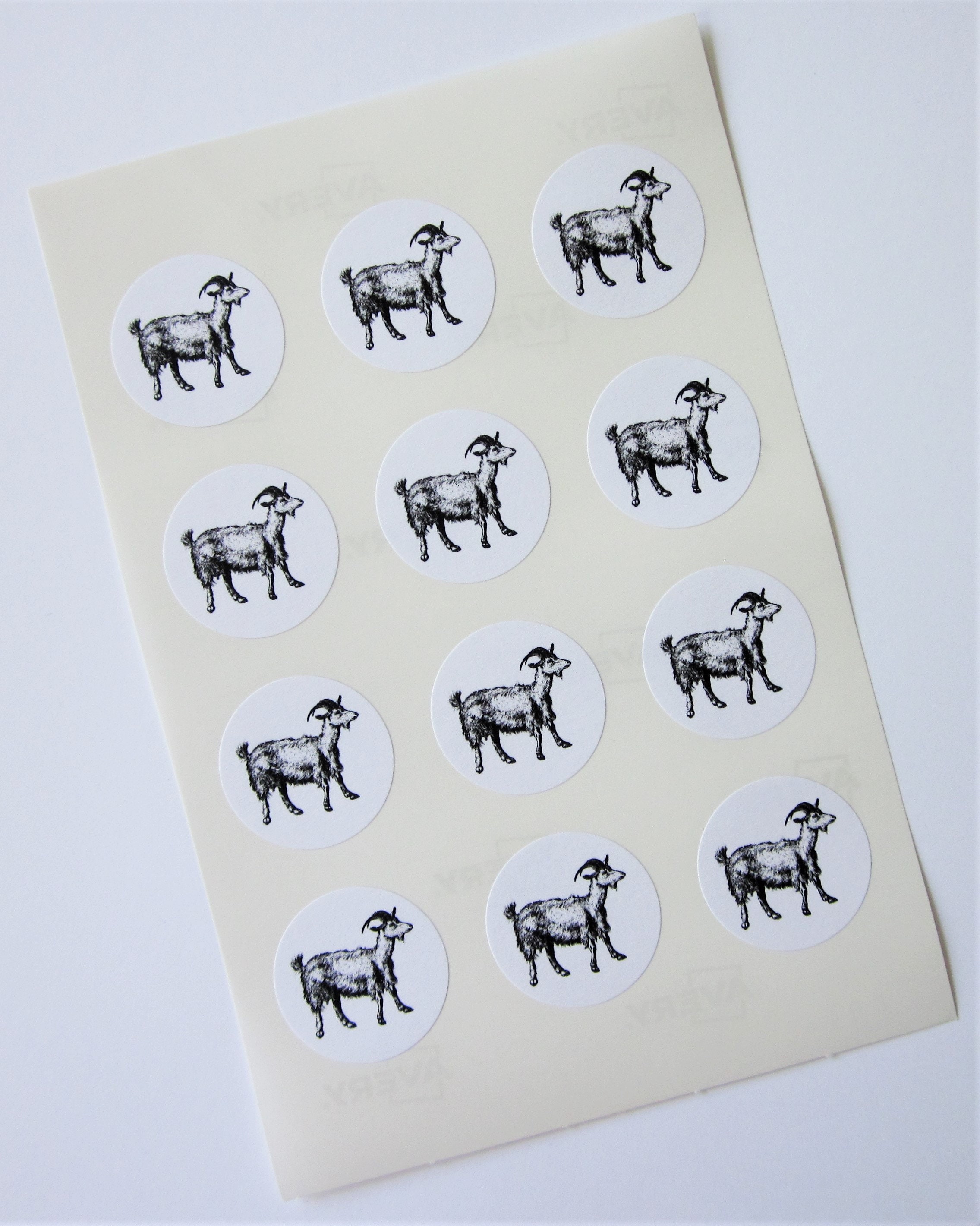 Goat Stickers One Inch Round Seals - Etsy