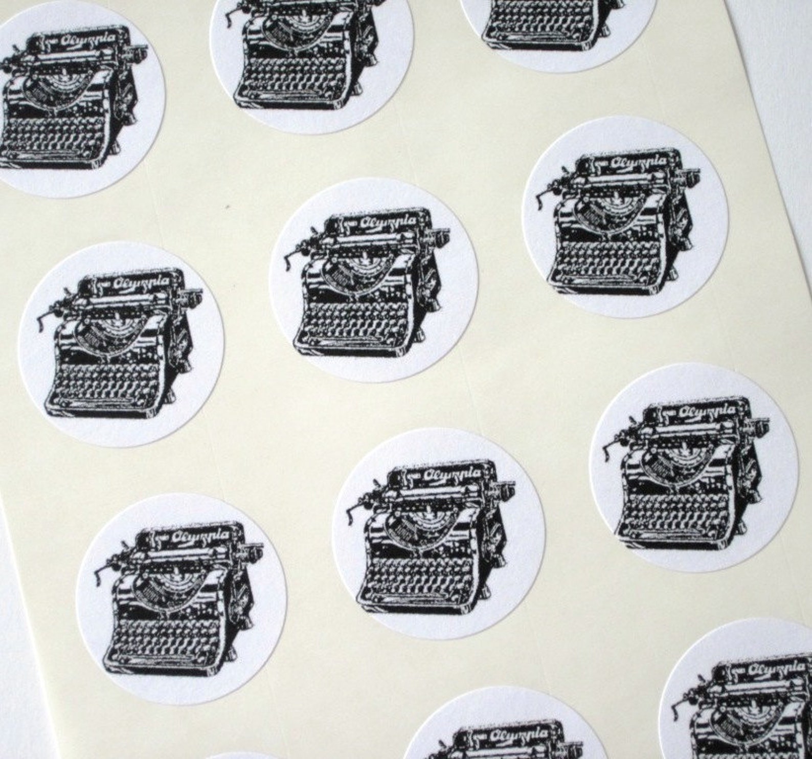 Vintage Typewriter Stickers One Inch Round Seals - Etsy
