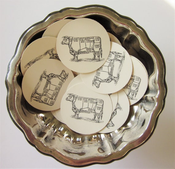 Cuts of Beef Butcher Gift Tags Set of 10 | Etsy