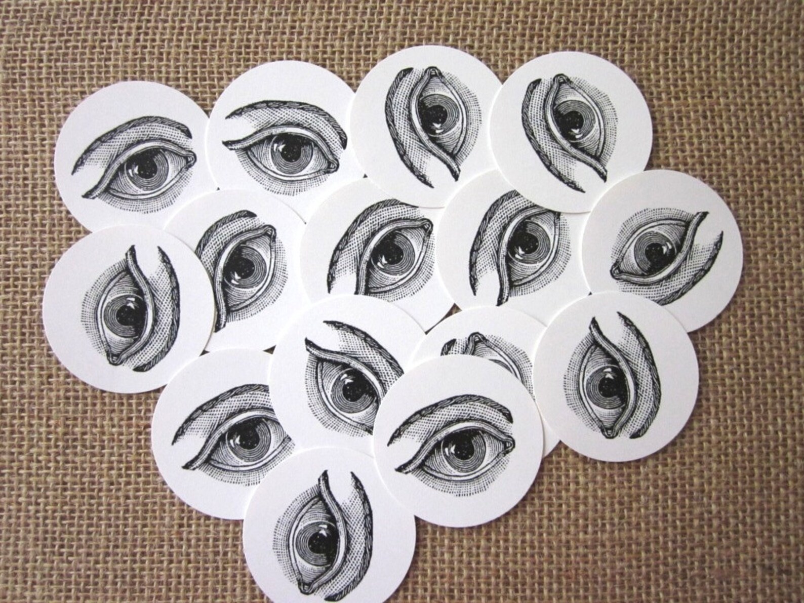 Eye Tags Round Paper Gift Tags Set of 10 - Etsy