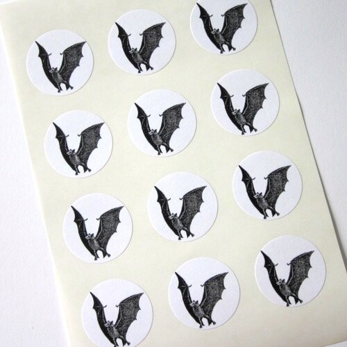 Skull Stickers One Inch Round Seals - Etsy