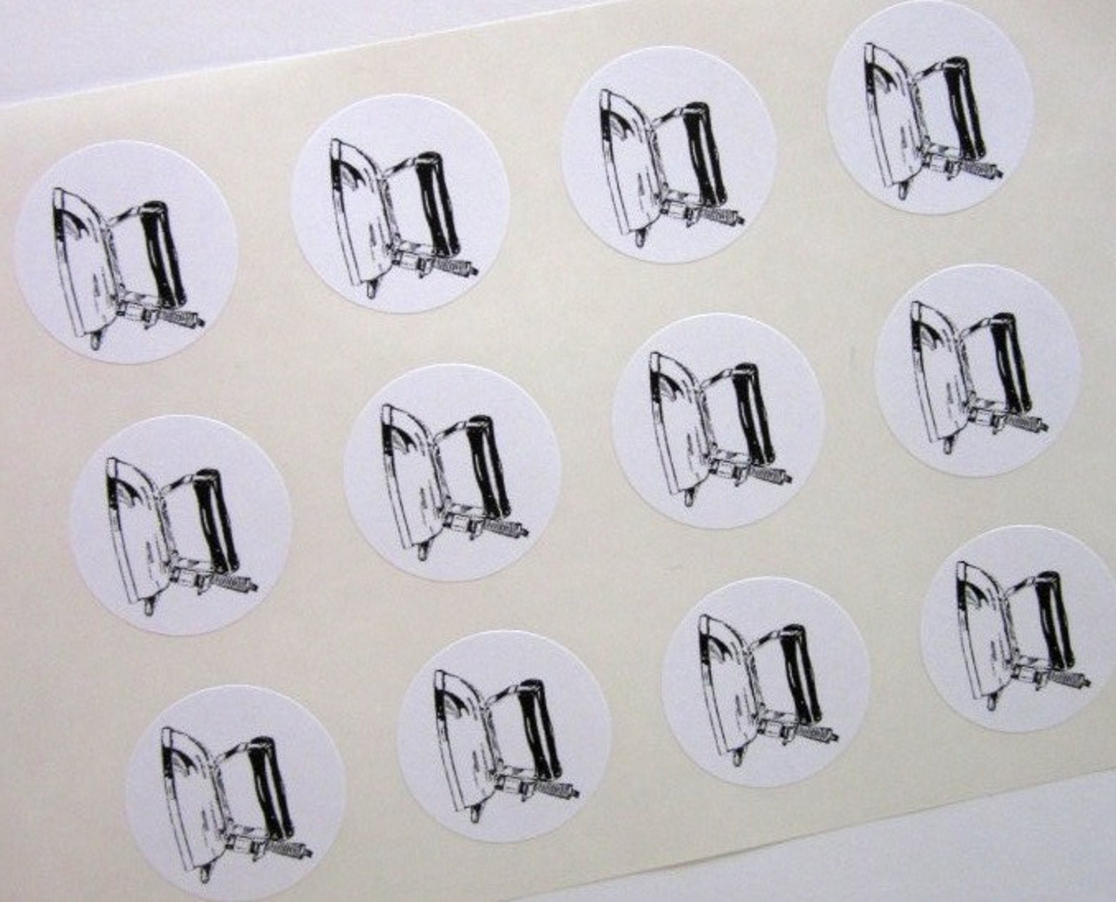 Vintage Iron Stickers One Inch Round Seals - Etsy