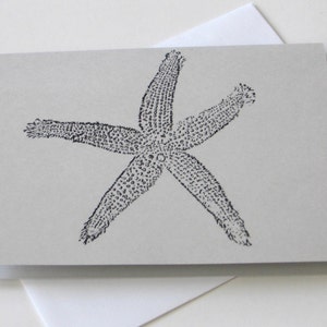 Starfish Note Cards Stationery Set of 10 Cards in White or Light Ivory ...