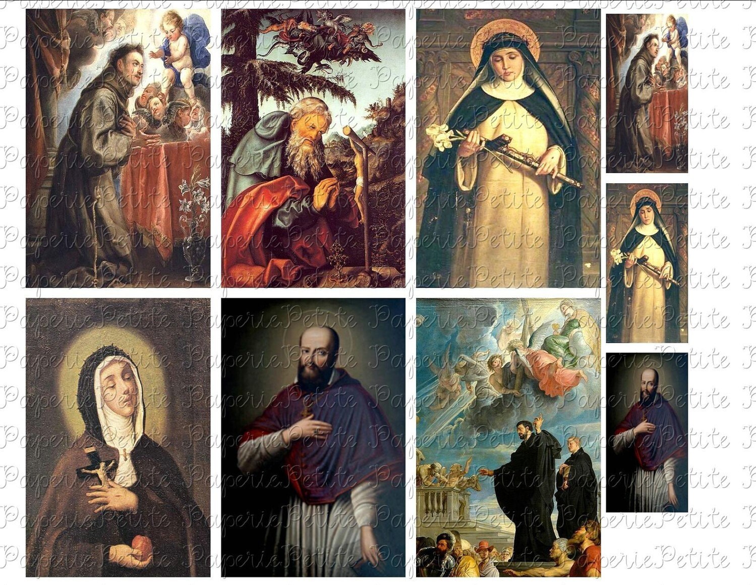 Catholic Saints Digital Download Collage Sheet 2.25 x 3.5 Inch | Etsy
