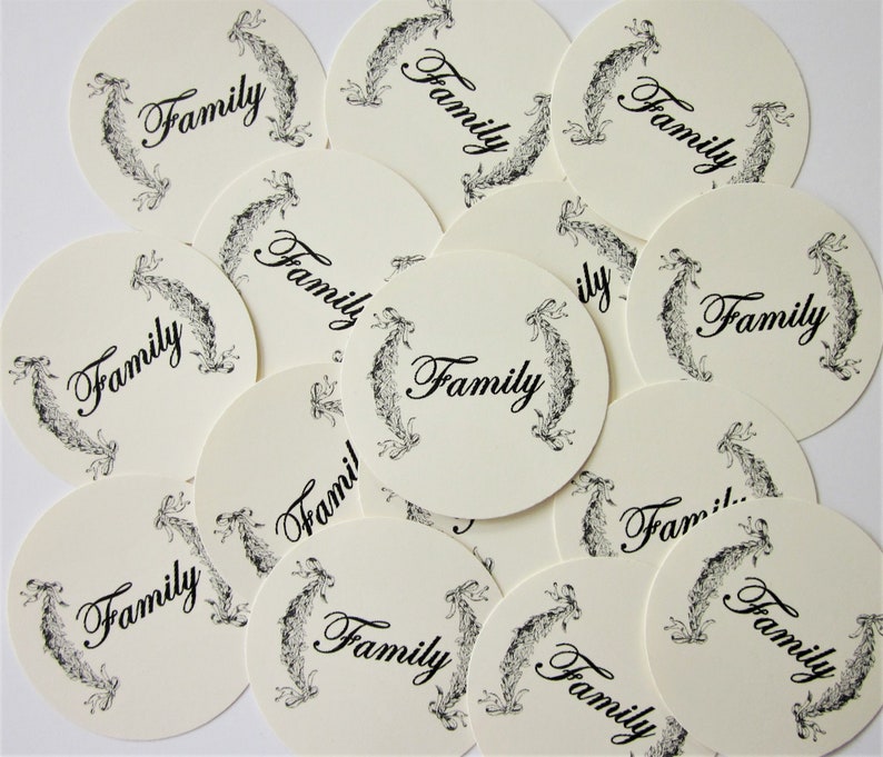 Family Sign Tags Round Gift Tags Set of 10 - Etsy