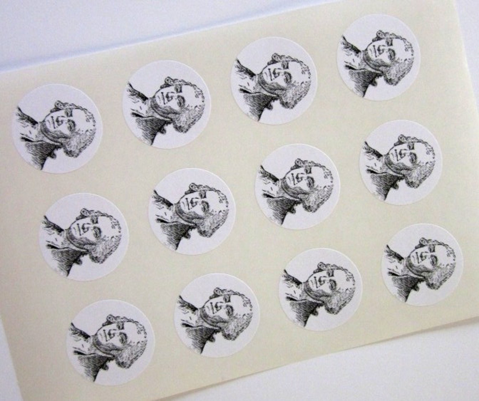 President George Washington Stickers One Inch Round Seals - Etsy