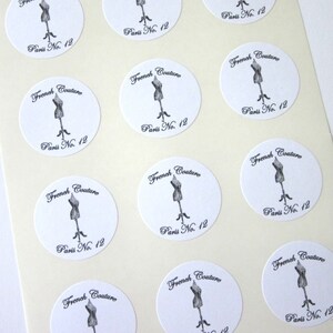 Dressform French Couture Tags Round Paper Gift Tags Set of 10 - Etsy
