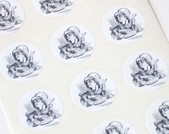 Teacup Stickers One Inch Round Seals | Etsy