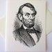 Abraham Lincoln Note Cards Stationery Set of 10 Cards in White or Light ...