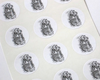 Seahorse Stickers One Inch Round Seals | Etsy