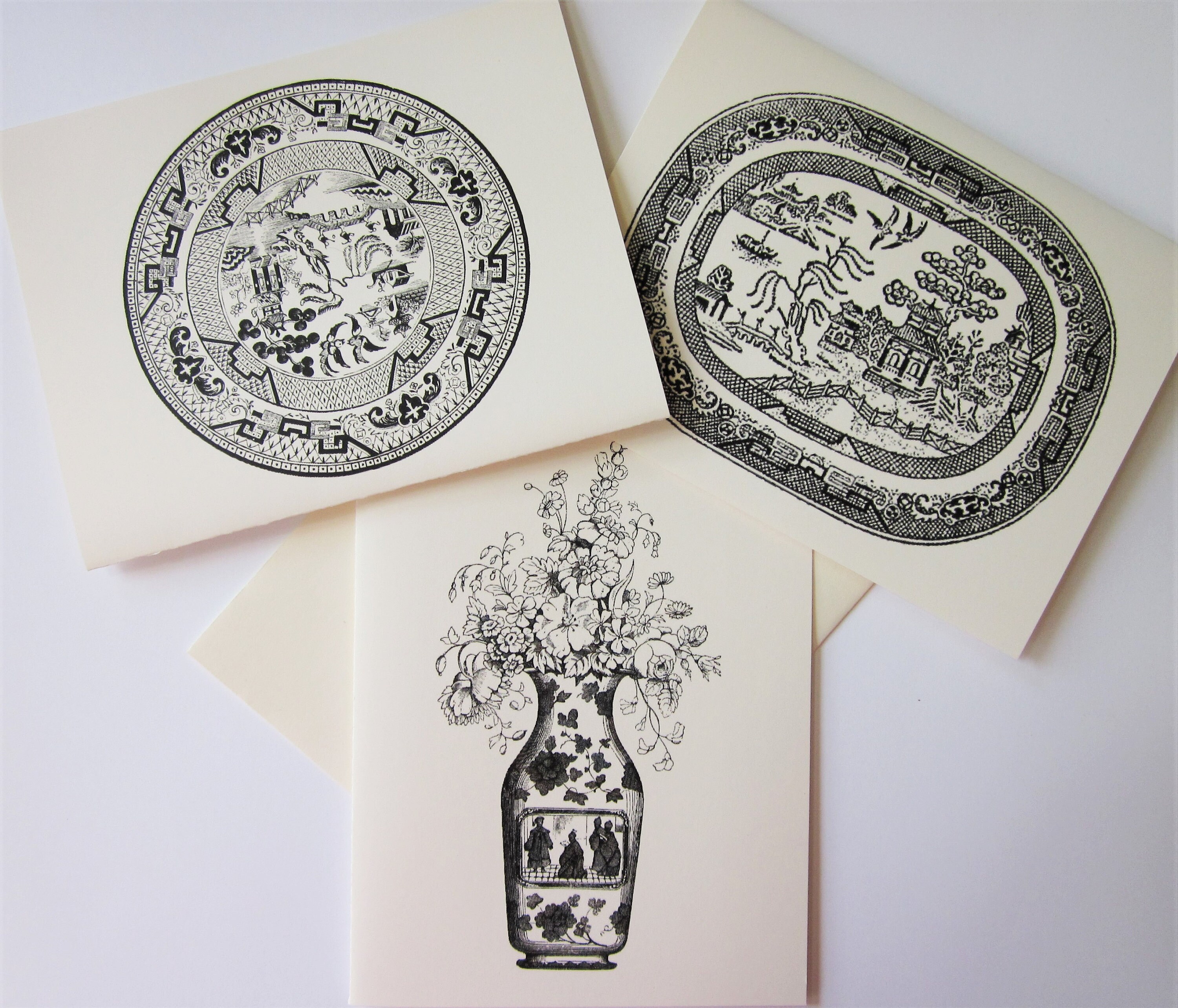 Blue Willow China Note Cards Set of 12 With Matching Envelopes - Etsy