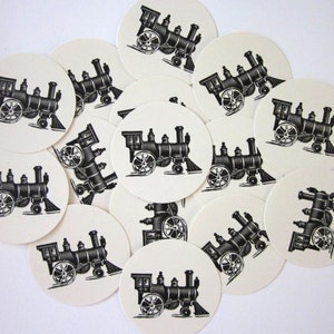 Train Tags Round Paper Gift Tags Set of 10 - Etsy