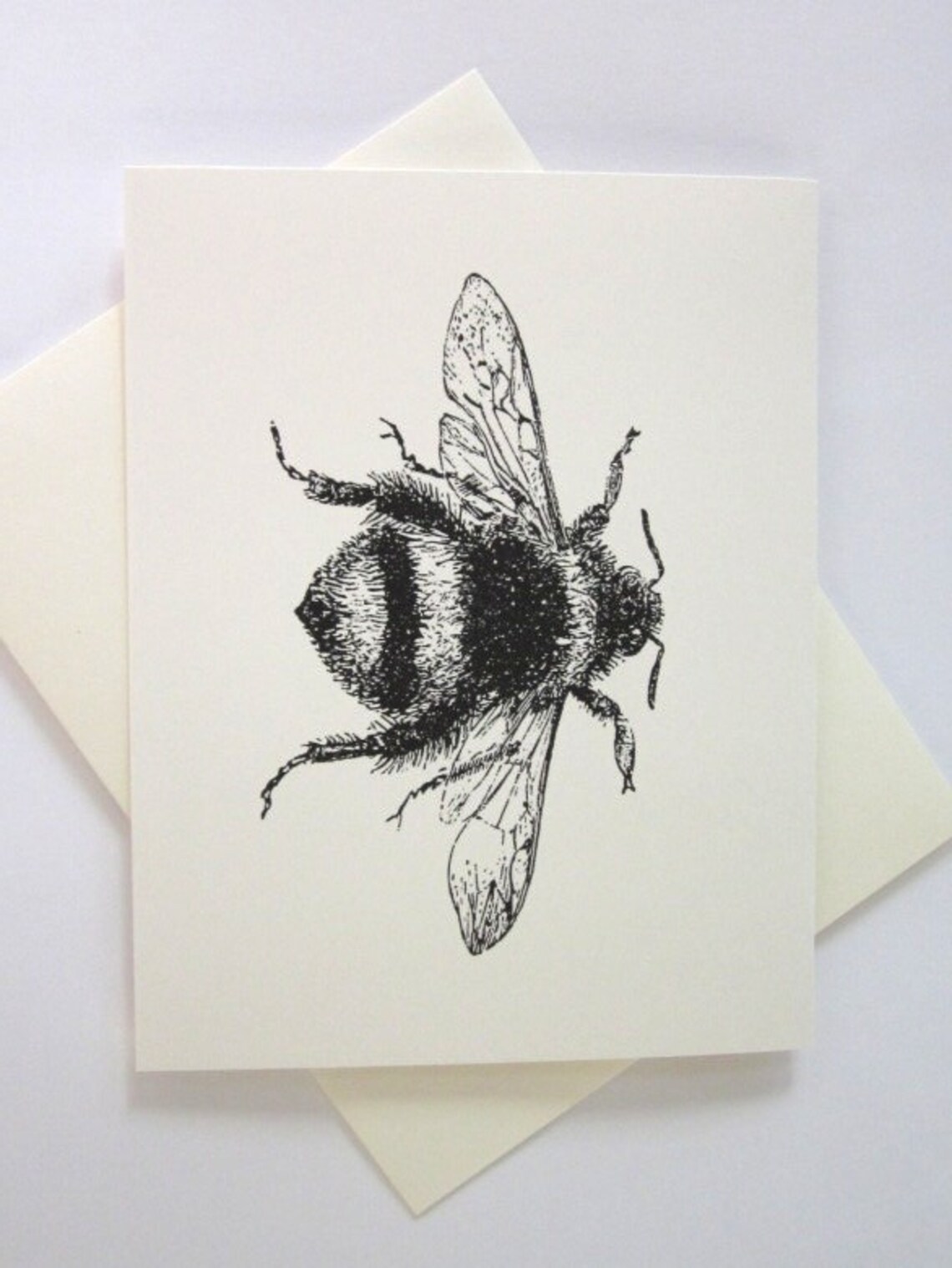 Bumblebee Cards Set of 10 in White or Light Ivory With Matching ...
