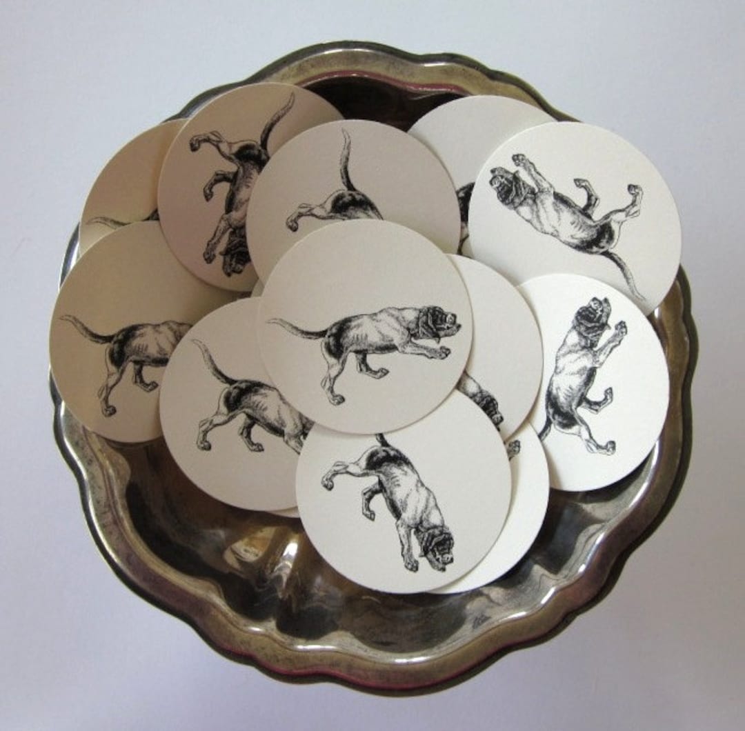 Hunting Dog Tags Round Paper Gift Tags Set of 10 - Etsy