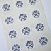 Paw Print Animal Tracks Stickers One Inch Round Seals - Etsy