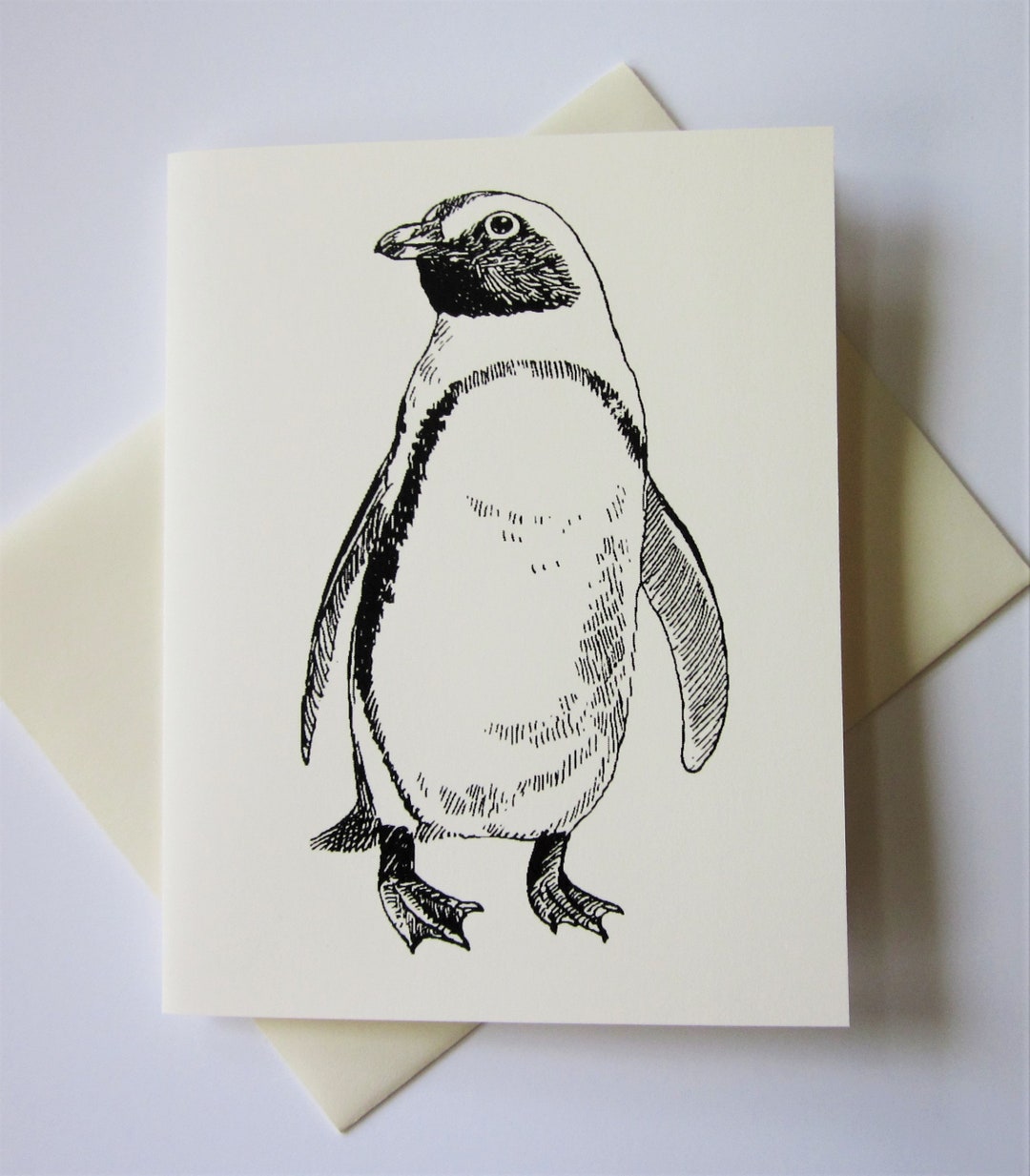 Penguin Note Cards Stationery Set of 10 Cards - Etsy