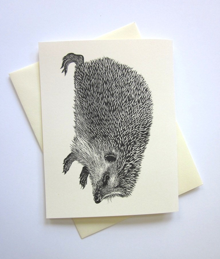 Hedgehog Woodland Stationery Note Cards Set of 10 With - Etsy
