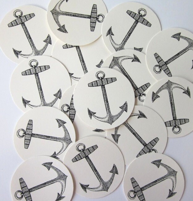 Anchor Tags Round Gift Tags Set of 10 - Etsy