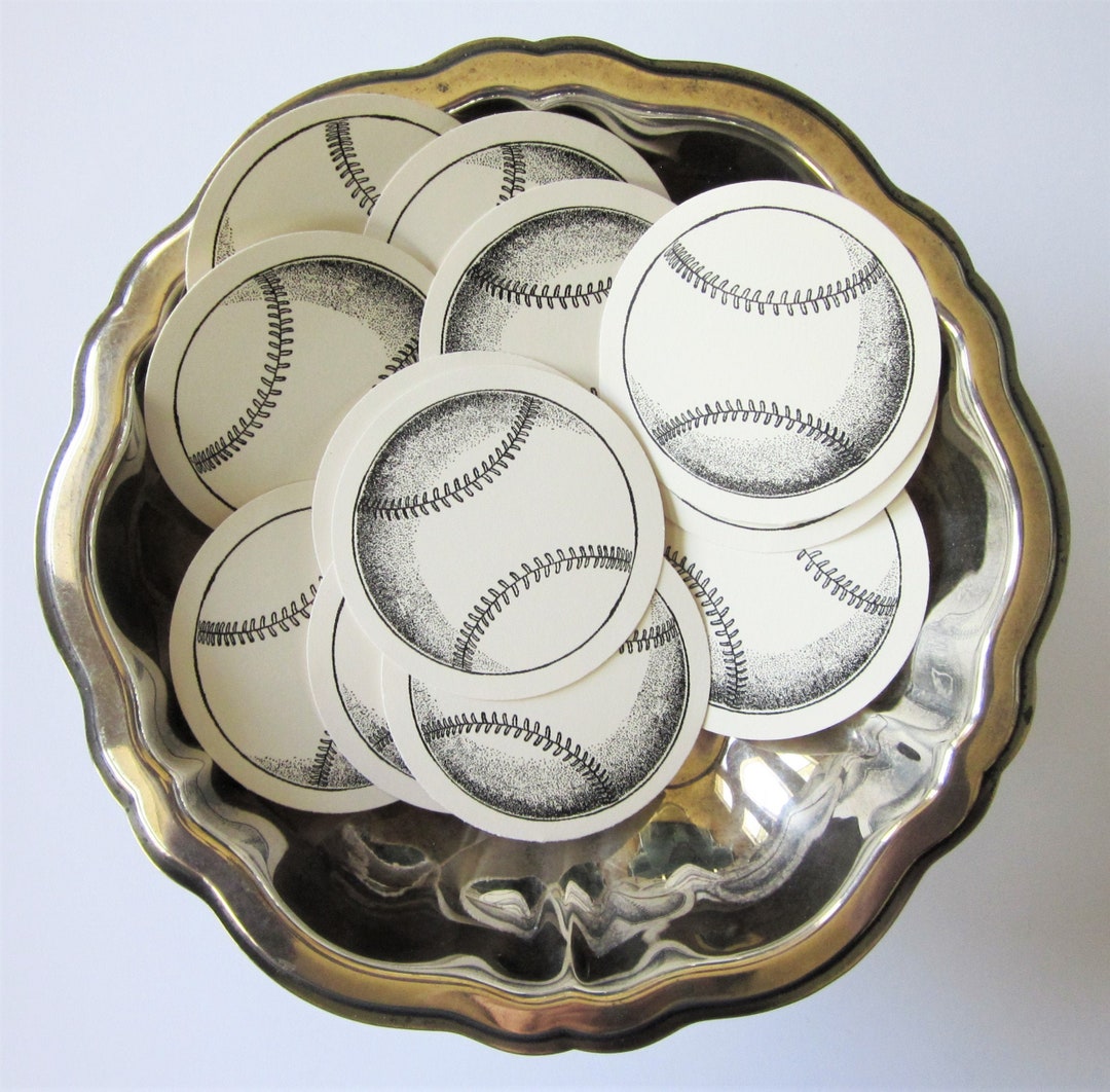 Baseball Tags Round Paper Gift Tags Set of 10 - Etsy