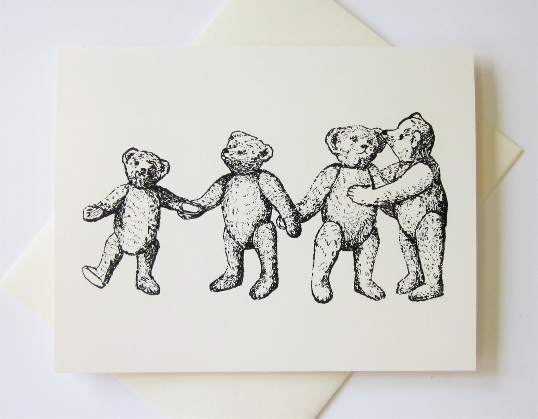 Teddy Bear Note Cards Set of 10 With Matching Envelopes - Etsy