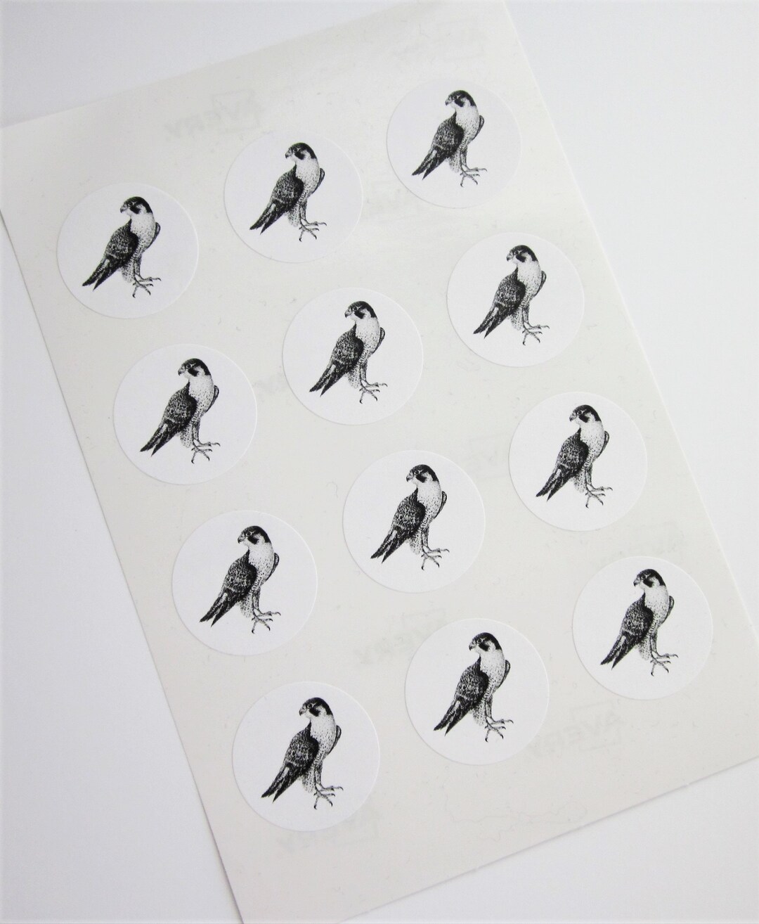 Falcon Stickers One Inch Round Seals - Etsy
