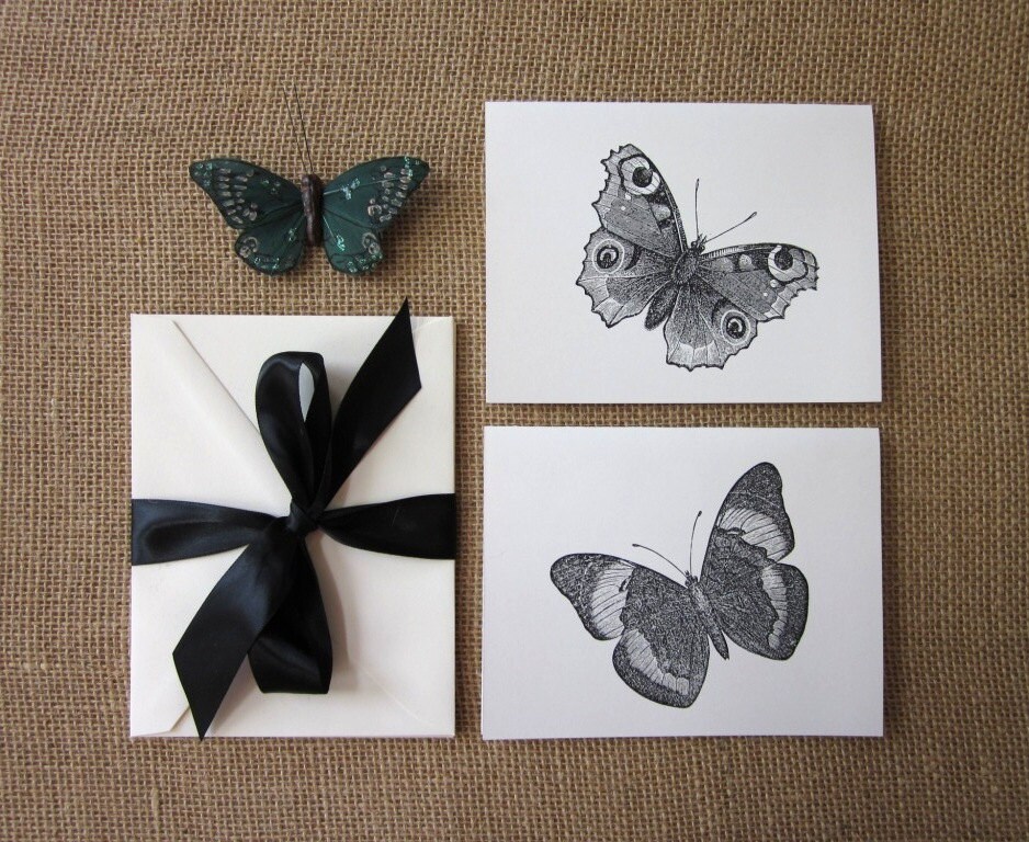 Butterfly Note Cards Set of 10 With Matching Envelopes - Etsy