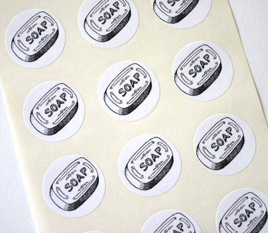 Vintage Soap Bar Stickers One Inch Round Seals - Etsy