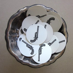 Gun Tags Round Paper Gift Tags Set of 10 - Etsy