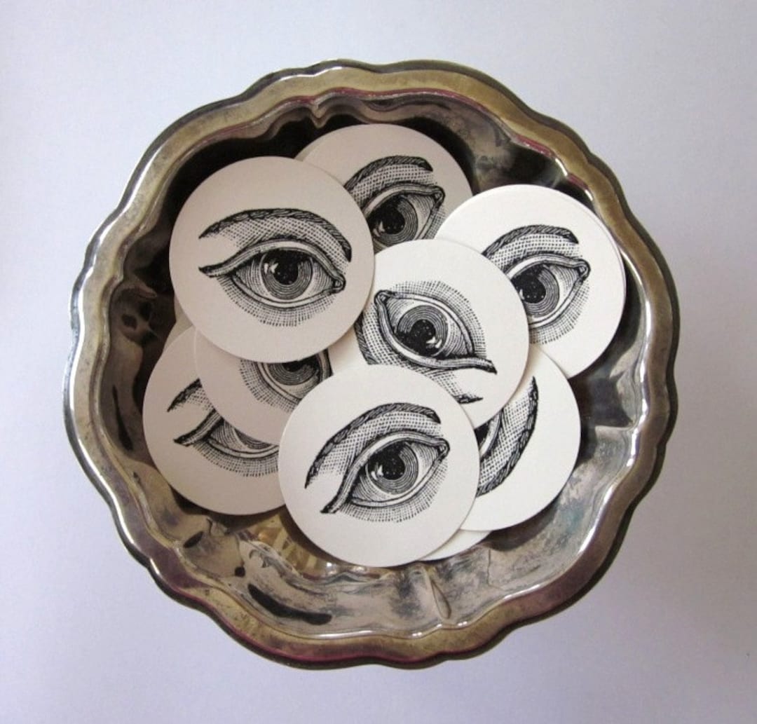 Eye Tags Round Paper Gift Tags Set of 10 - Etsy